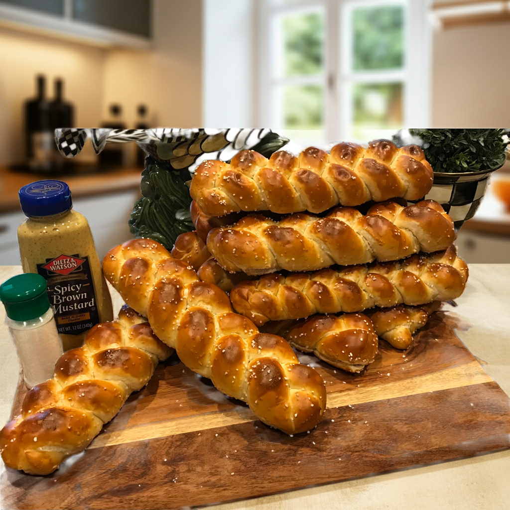 10 Delicious "Pretzel Braids" (each made from 3 pretzels ...