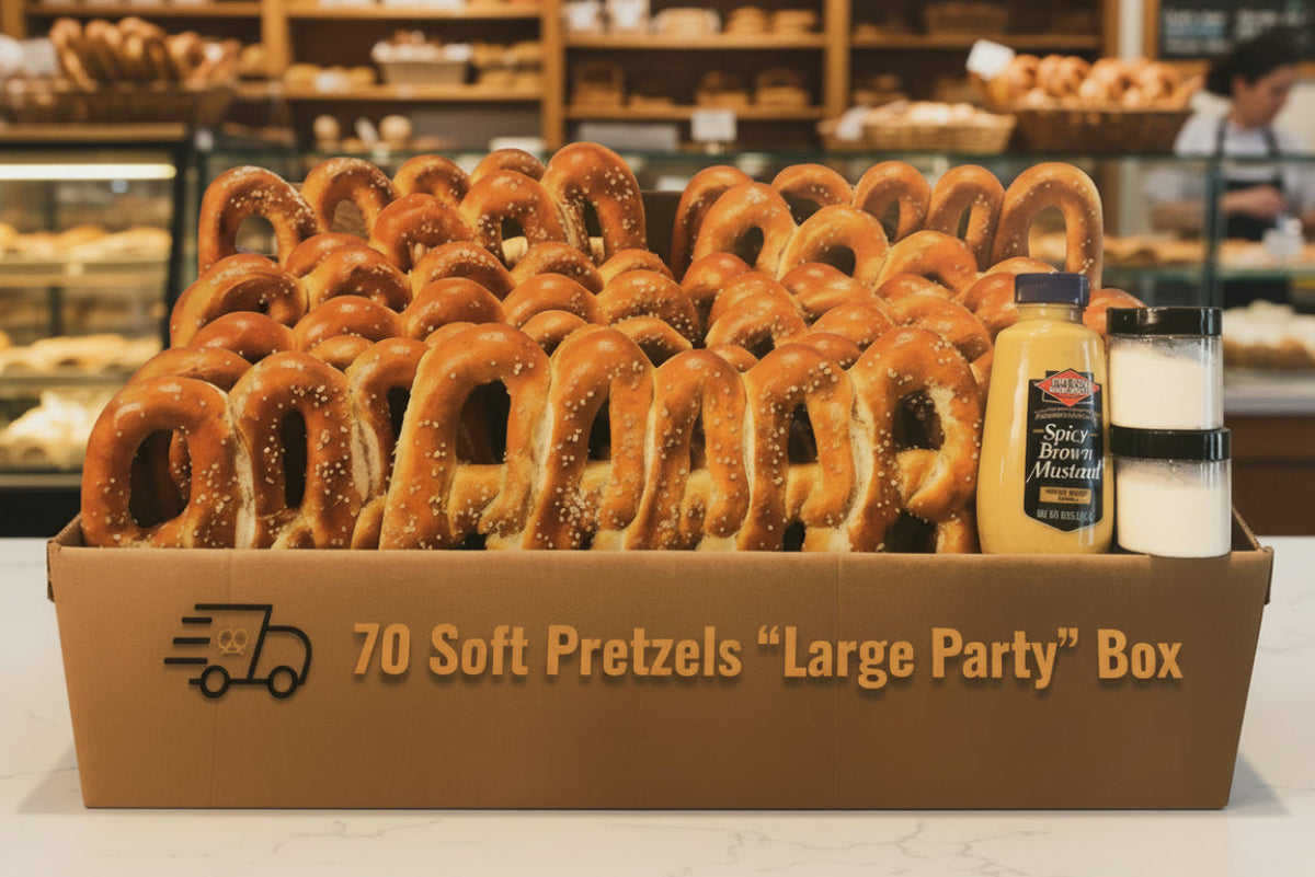 70 Philly Soft Pretzels Large Party Box – Softpretzelsexpress.com